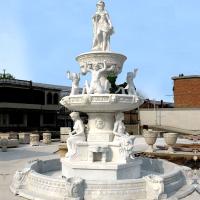 China Modern Model Tier Stone Fountain Natural Stone Sculpture Marble Fountain For Park Decoration for sale