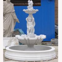 China Modern Model Tier Stone Fountain Natural Stone Sculpture Marble Fountain For Park Decoration for sale