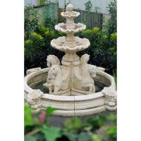 China New Designs High-end Outdoor Large White Garden Stone Marble Water Fountain For Garden Decoration for sale