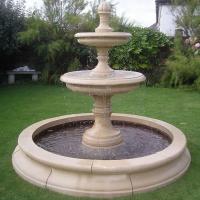 China New Designs High-end Outdoor Large White Garden Stone Marble Water Fountain For Garden Decoration for sale