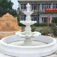 China Park Water Fountains Life Size Roman Column Sculpture Poseidon for Garden Decoration for sale