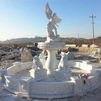 China Park Water Fountains Life Size Roman Column Sculpture Poseidon for Garden Decoration for sale