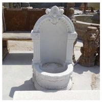 China Outdoor Garden Natural Stone Carving Large White Marble Water Fountain in Plaza Style for sale
