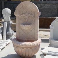 China Outdoor Garden Natural Stone Carving Large White Marble Water Fountain in Plaza Style for sale