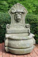 China Hand Carved Marble Wall Hanging Fountain for Outdoor Garden Landscape Polished Finish for sale