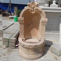 China High Quality Antique Beige Travertine Waterfall Wall Fountain For Park Decoration for sale