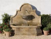 China High Quality Antique Beige Travertine Waterfall Wall Fountain For Park Decoration for sale