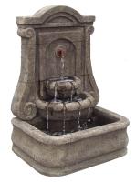China Customized Polished Stone Fountain With Lion Head Design For Wall Mounting Decoration for sale