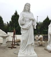 China Hand Carved Marble Outdoor Religious Figure Sculpture Jesus Statue for Church and School for sale