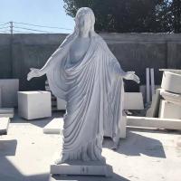 China Custom Outdoor Religious Christ Sculpture in Marble for Church and School Masterpiece for sale