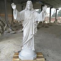 China Custom Outdoor Religious Christ Sculpture in Marble for Church and School Masterpiece for sale