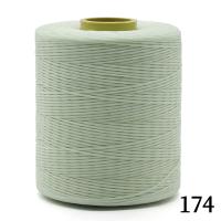 China Weaving Kangfa 0.8MM 100% Polyester Waxed Thread for Leather 210D/16 Flat Waxed Thread for sale