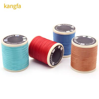 China 30g 0.6mm High Strength Cored For Leather Sewing 70m Polyester bonded Round Waxed thread for sale