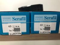 China 100G Weight Durable Sewing Thread for Bag and Shoes 1300Y Length Tex70 Serafil Polyester for sale