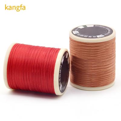 China 70m High Tension Polyester Thread for Leather Sewing 0.6mm Yarn Count Cored Sewing Thread for sale