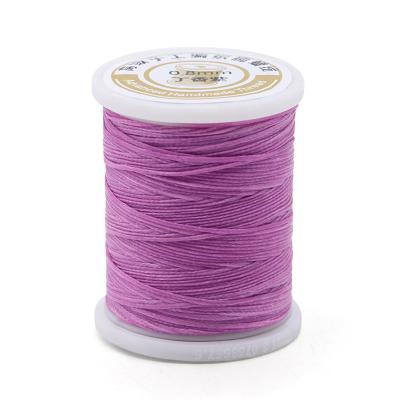 China 0.8mm Waxed Sewing Thread for Leather Stitching 50 Meters Flat Waxed Yarn Count for sale