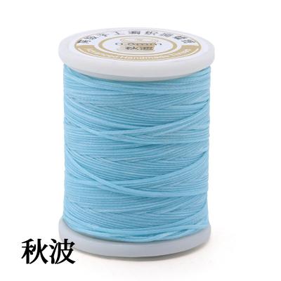 China Multicolor 50 Meters Waxed Polyester Sewing Thread for DIY Tool Hand Stitching 0.8mm for sale