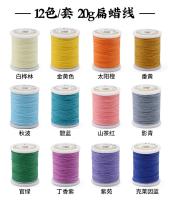 China Multicolor 50 Meters Waxed Polyester Sewing Thread for DIY Tool Hand Stitching 0.8mm for sale