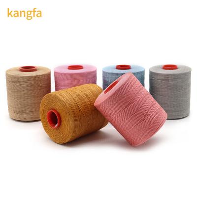 China 410G Kangfa 0.8mm Flat Wax Thread for Handmade Leather Sewing in 210D/16 Yarn Count for sale