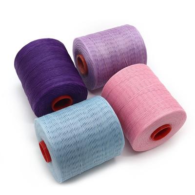 China Kangfa 0.8mm 1mm Polyester Handmade Braid Waxed Thread High Tenacity for Leather Goods for sale