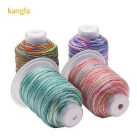 China High Temperature Resistant 100G Weight 15ply Rainbow Weaving Crafts Polyester Thread for sale