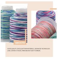 China High Temperature Resistant 100G Weight 15ply Rainbow Weaving Crafts Polyester Thread for sale