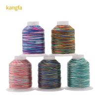 China High Temperature Resistant 100G Weight 15ply Rainbow Weaving Crafts Polyester Thread for sale