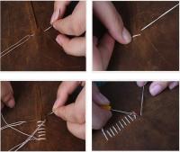 China 0.8mm Diameter 100% Polyester Leather Sewing Waxed Thread Set of 12 for DIY Handmade for sale