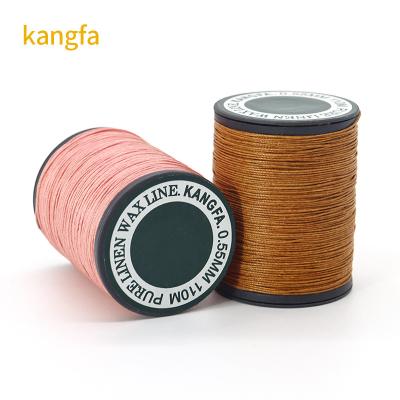 China 0.55mm 35g High Tenacity Leather Sewing Thread 70m Linen Waxed Thread in 40 Colors for sale