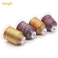 China Supply Multicoloured Polyester Thread 15ply 172m Length/cone for Rainbow Weaving Crafts for sale