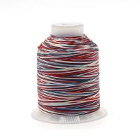 China Supply Multicoloured Polyester Thread 15ply 172m Length/cone for Rainbow Weaving Crafts for sale