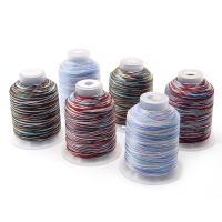 China Supply Multicoloured Polyester Thread 15ply 172m Length/cone for Rainbow Weaving Crafts for sale