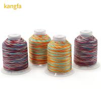 China Supply Multicoloured Polyester Thread 15ply 172m Length/cone for Rainbow Weaving Crafts for sale