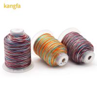 China Supply Multicoloured Polyester Thread 15ply 172m Length/cone for Rainbow Weaving Crafts for sale
