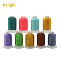 China Kangfa Small Cone 1000M 40 Colors 100% Polyester Embroidery Thread Professional Grade for sale