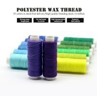 China Hand-sewn Leather 9ply Round Waxed Thread 12g 100% Polyester Sewing Thread Spun Yarn Type for sale