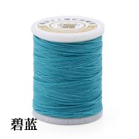 China Weaving 100% Polyester Flat Wax Hand-sewn Leather Waxed High Strength Polyester Sewing Thread 0.8mm 150D for sale