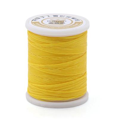 China Flat Waxed Sewing Thread For Leather Stitching 0.8mm 50 meters Wax Thread 12color per Set for sale
