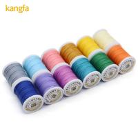 China Flat Waxed Sewing Thread For Leather Stitching 0.8mm 50 meters Wax Thread 12color per Set for sale
