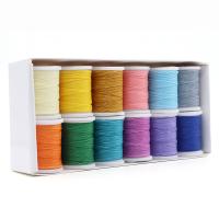 China High Tenacity Leather Sewing Waxed Thread Set of 12 0.8mm Wax Thread for DIY Leather Craft for sale