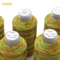 China T45 Customized Multicolor 150D/3 250g High Tenacity Polyester Bonded Thread UV Protect for sale