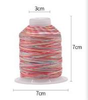 China Multi Color Sewing Threads Polyester Rainbow Thread for Weaving Crafts 100% Polyester for sale