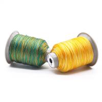 China Multi Color Sewing Threads Polyester Rainbow Thread for Weaving Crafts 100% Polyester for sale