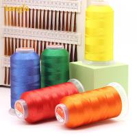 China Dyed Color 5000 Yard Polyester / Viscose Embroidery Thread for Embroidery Machine for sale