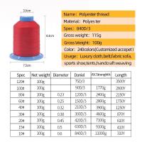 China Tex70 80 90 High Strength Polyester Sewing Thread for Leather Sewing 0.35mm Diameter for sale