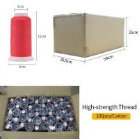 China Strength 10% Polyester Sewing Machine Thread for Leather Upholstery in Dyed Pattern for sale