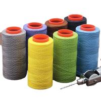 China 150d 0.8mm 30m Flat Waxed Polyester Thread for Bag Sewing 100% Polyester DIY Wax Cord for sale