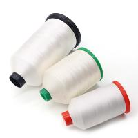 China Cone material Plastic 210d/3 White Polyester Sewing Thread For Quilting Machine for sale