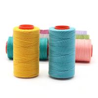 China Rich Colors 210d Polyester Waxed Thread for Sewing Leather Cone material Plastic for sale