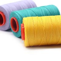 China Rich Colors 210d Polyester Waxed Thread for Sewing Leather Cone material Plastic for sale
